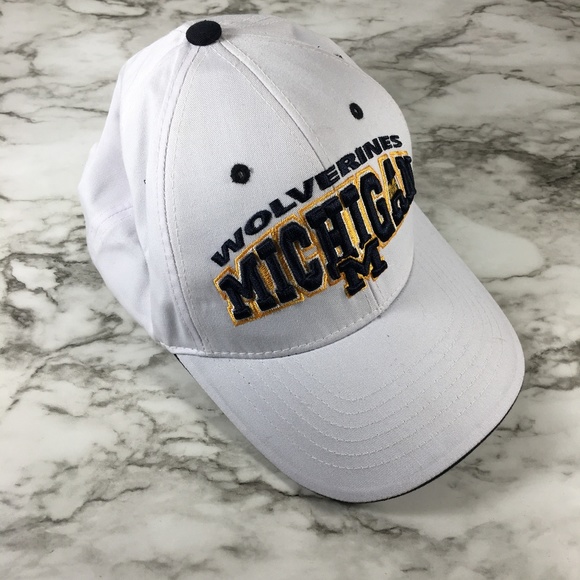 Accessories | Michigan Wolverines Spellout White Baseball Hat | Poshmark